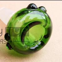 China 18mm Frosted Glass Bong Bowls for Dry Herb Water Pipes Handmade 20mm Diameter for sale
