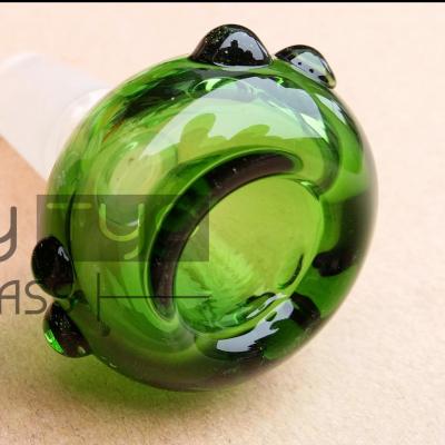 China 18mm Frosted Glass Bong Bowls for Dry Herb Water Pipes Handmade 20mm Diameter for sale