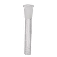 China Borosilicate Glass Downstem Water Smoking Pipe 18mm to 14mm Clear Tube Adapter for sale