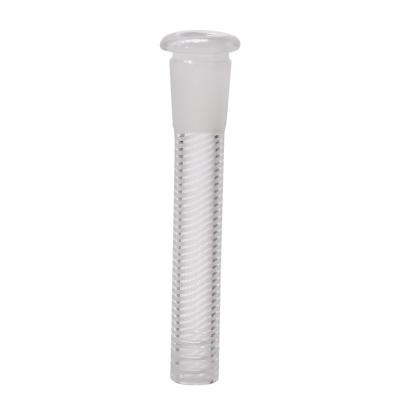 China Borosilicate Glass Downstem Water Smoking Pipe 18mm to 14mm Clear Tube Adapter for sale