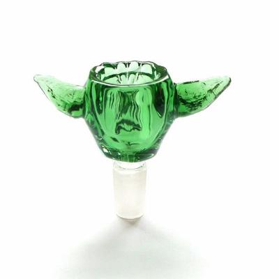 China Handmade Glass Bong Bowl Funnel Decorative Elves Craft 14mm 18mm Smoking Accessory for sale