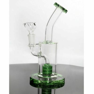 China 8 Inch Green Glass Oil Burner Water Bong Bubbler with 14mm Male Bowl for sale