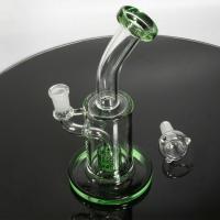 China 8 Inch Green Glass Oil Burner Water Bong Bubbler with 14mm Male Bowl for sale