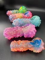 China Borosilicate Glass Hand Pipe 4 Inches Mini Tobacco Smoking Bong for sale