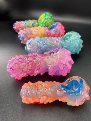 China Borosilicate Glass Hand Pipe 4 Inches Mini Tobacco Smoking Bong for sale
