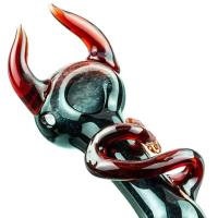 China OEM Handblown 4 Inch Glow Smoking Spoon Pipe for sale
