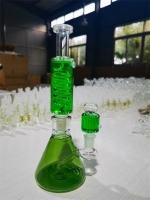 China 5mm Thick Borosilicate Glass Water Bong 18 Inch Tall Multicolor Ice Perc Bong for sale