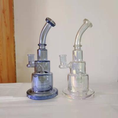 China 10 Inch Borosilicate Glass Water Pipe 8mm Joint Dazzling Thread Smoking Bong for sale