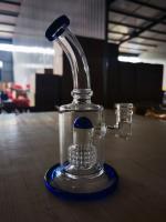 China 10 Inch Borosilicate Glass Water Pipe 8mm Joint Dazzling Thread Smoking Bong for sale
