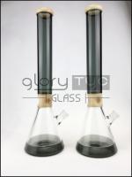 China 14mm Glass Water Pipe Bong 10 Inch Beaker Bong with Ice Notches and Downstem for sale