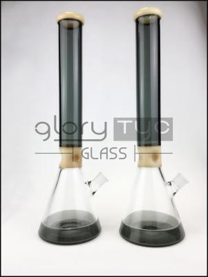 China 14mm Glass Water Pipe Bong 10 Inch Beaker Bong with Ice Notches and Downstem for sale
