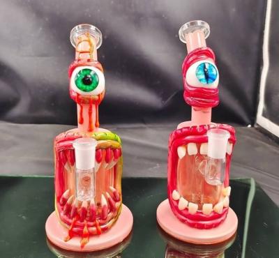 China Quartz Smooking Water Pipe 3mm Marble Accented Honeypot Rig for sale