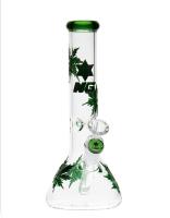 China 19mm Female Borosilicate Glass Bong Water Pipe 10 Inch Hand Blown for sale