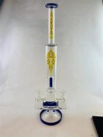 China Handblown Borosilicate Glass Water Bong 7mm Heat Resistant Smoking Pipe for sale