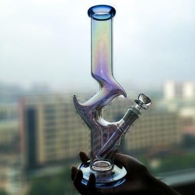 China 5 Inch Small Glass Recycler Bong Hookah Water Pipe with Showerhead Perc Borosilicate Glass for sale