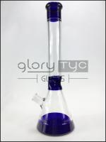 China 14mm Recycler Water Bong Glass Hookah Bubbler Water Pipe Hand-Blown Borosilicate for sale