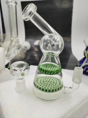 China Borosilicate Glass Oil Burner Pipe Incycler Dab Rig 14mm Female Joint Hand Blown for sale