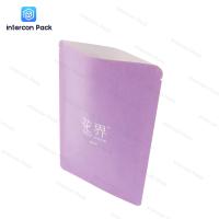 China PE White Kraft Paper Plastic Composite Bag Gravure Printing 3 Side Seal Pouch for sale