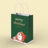 China 0.8-2mm Kraft Paper Shopping Bags With Handles 250/Bundle Customized Size for sale