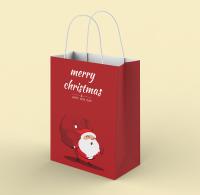 China 0.8-2mm Kraft Paper Shopping Bags With Handles 250/Bundle Customized Size for sale