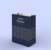 China 0.8-2mm Kraft Paper Shopping Bags With Handles 250/Bundle Customized Size for sale