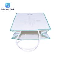 China 120gsm White Flat Bottom Paper Bags Bioldegradable Shopping Paper Bags With Logo for sale