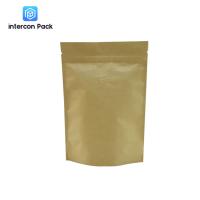 China Intercon Pack Ziplock Kraft Paper Pouch 70Mircons-200Mircons Thickness for sale