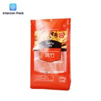 China Red Color OPP Gusset Packaging Bag hot pressing Customized Logo for sale