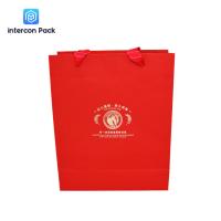 China Red Kraft Paper Shopping Bags Eco Friendly FSC Certified With Handles for sale