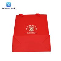 China Red Kraft Paper Shopping Bags Eco Friendly FSC Certified With Handles for sale