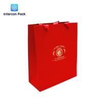 China Red Kraft Paper Shopping Bags Eco Friendly FSC Certified With Handles for sale