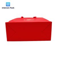 China Red Kraft Paper Shopping Bags Eco Friendly FSC Certified With Handles for sale