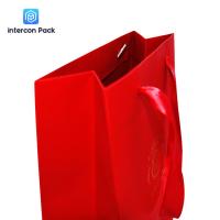 China Red Kraft Paper Shopping Bags Eco Friendly FSC Certified With Handles for sale