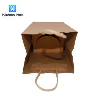 China UV Coating Recycled Kraft Shopping Bags Lightweight Reusable for sale
