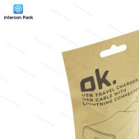 China brown kraft paper pouch multiple sizes resealable zip bag for electronic products with clear window low MOQ for sale