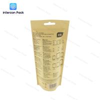 China brown kraft paper pouch multiple sizes resealable zip bag for electronic products with clear window low MOQ for sale