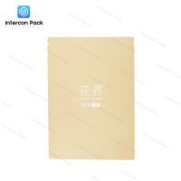 China Brown Kraft Paper Bag Multi-Size Resealable Zipper Bag For Clothes for sale