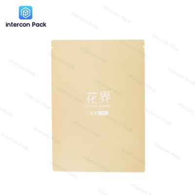 China Brown Kraft Paper Bag Multi-Size Resealable Zipper Bag For Clothes for sale