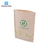 China Digital Printing Kraft Paper Poly Bag Customized Logo With Plastic Window for sale