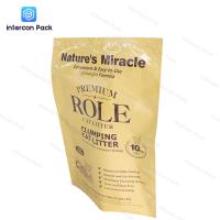 China Upright Plastic Composite Kraft Paper Pouch Recyclable Degradable For Cat Litter for sale