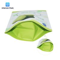China Custom Printed Upright Zipper Bag Christmas Dessert Green Cookies And Environmental Protection Material Packaging Bag for sale