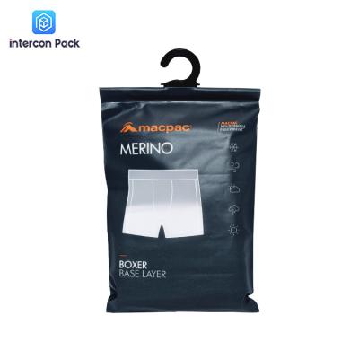 China Polyester Bag With Hook 10X6 inch 11X8 inch Christmas Clothing And Underwear Bag for sale