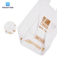 China Biodegradable Material Plastic Packaging Bag Shopping T Shirt Poly Bags 25x14cm for sale
