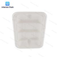 China 4 5 6 Compartment Pulp Food Containers Disposable Food Divider Tray for sale
