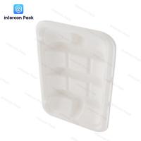 China 4 5 6 Compartment Pulp Food Containers Disposable Food Divider Tray for sale