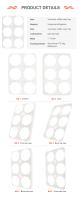 China 4 5 6 Compartment Pulp Food Containers Disposable Food Divider Tray for sale