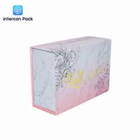 China Gold Foil Luxury Gift Packaging Boxes Folding Pink Magnetic Gift Box for sale
