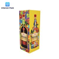 China 4.76x 4.76x16.65 Inch Single Wine Bottle Cardboard Box Matte PE Film CMYK Color for sale