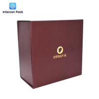 China Folding Boutique Luxury Gift Packaging Boxes 25x14cm Partially Hot Gold for sale