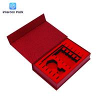 China Magnetic Folding Packaging Boxes Luxury Rigid Cardboard With Ribbon for sale